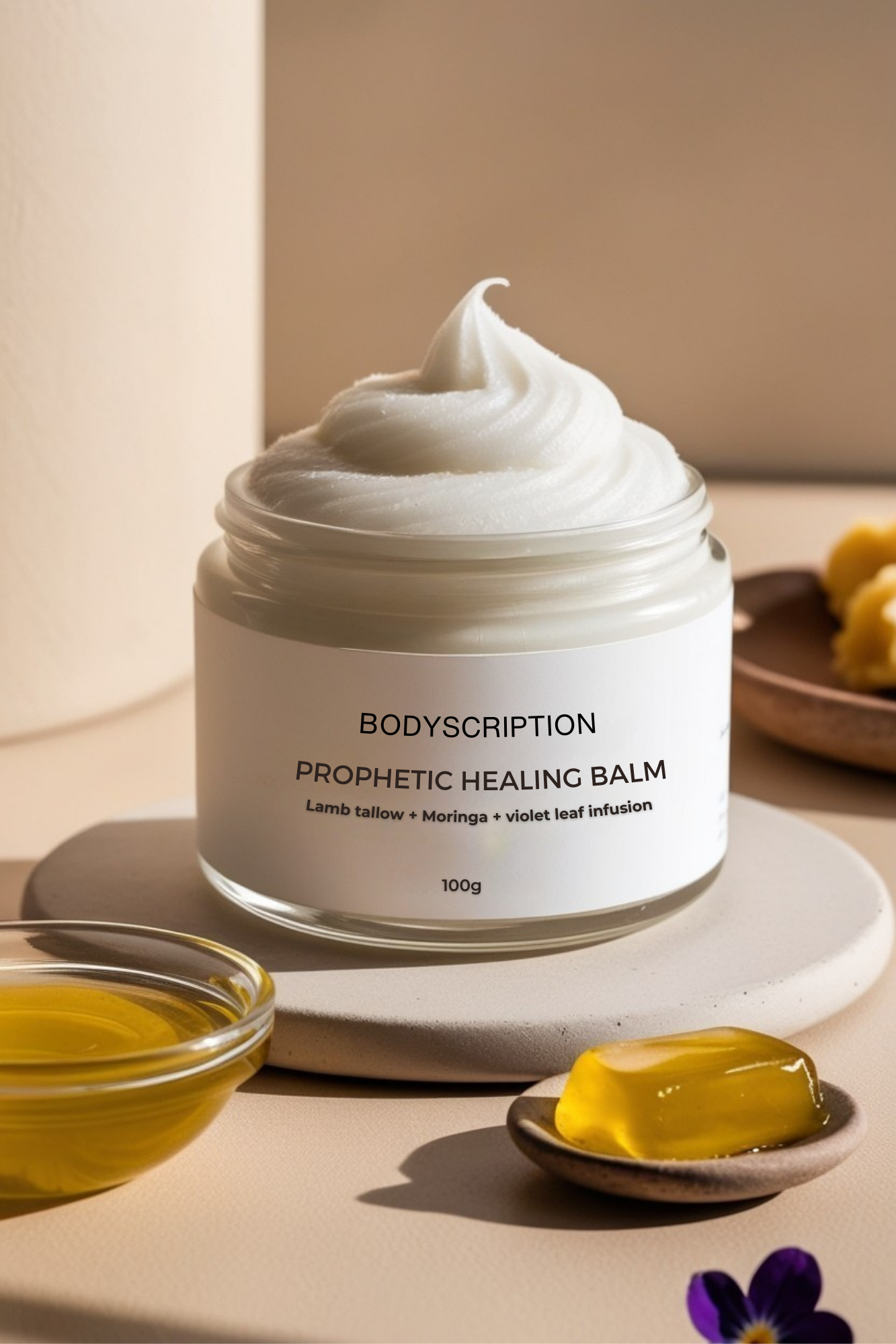 Prophetic healing balm - Lamb tallow, Moringa + Violet infusion – BODY ...